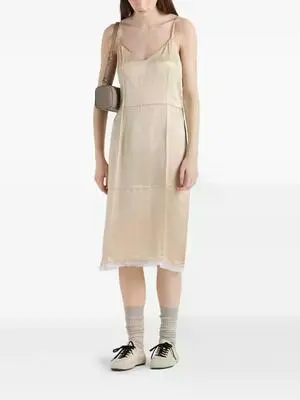 Prada Satin Crepe Midi Dress