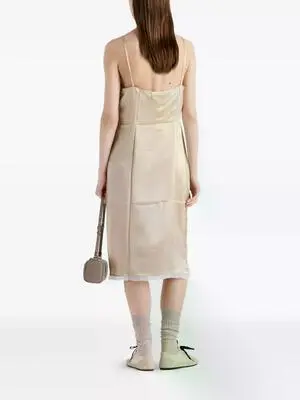 Prada Satin Crepe Midi Dress