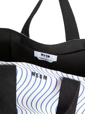 MSGM Striped Tote Bag