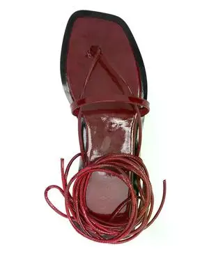 Philosophy Di Lorenzo Serafini Patent Flat Sandals - Red