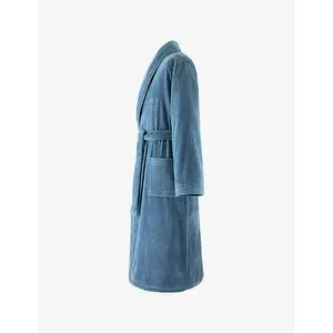 BOSS Brand-embroidered Tie-waist Cotton Robe