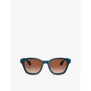 Giorgio Armani Phantos-frame Acetate Sunglasses - Blue