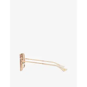 Dita Round-frame Metal Sunglasses