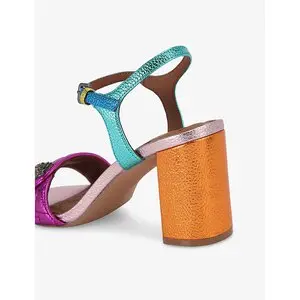 Kurt Geiger Kensington Langley 75 Metallic Leather Heeled Sandals