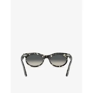 Ray-ban Wayfarer Oval-frame Sunglasses - Grey