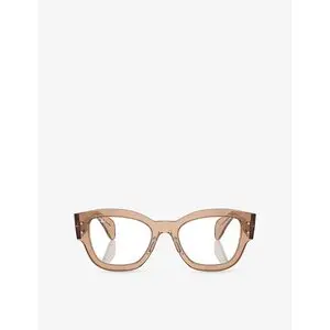 Ray-ban Square-frame Acetate Optical Glasses - Tan