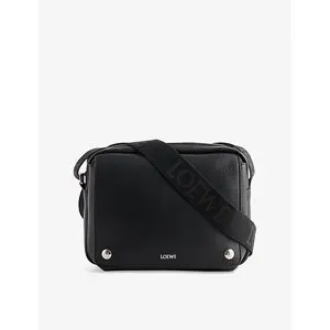 Loewe Pebble Leather Messenger Bag - Black