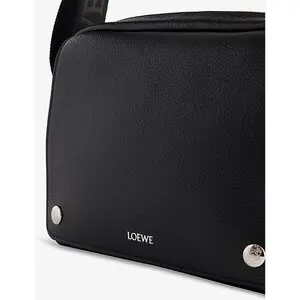 Loewe Pebble Leather Messenger Bag - Black