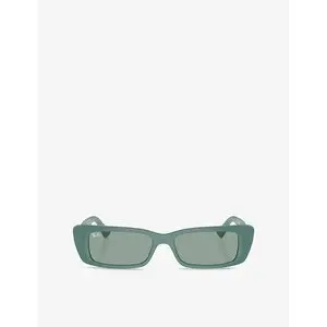 Ray-ban Rectangle Frame Sunglasses - Green