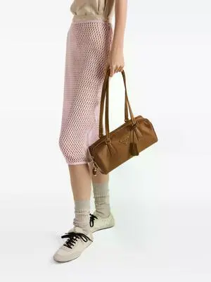 Prada Cotton Mesh Midi Skirt - Pink