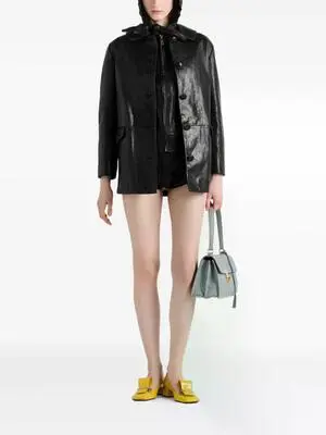 Prada Hooded Leather Jacket