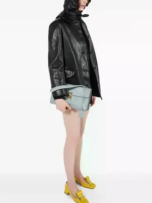 Prada Hooded Leather Jacket
