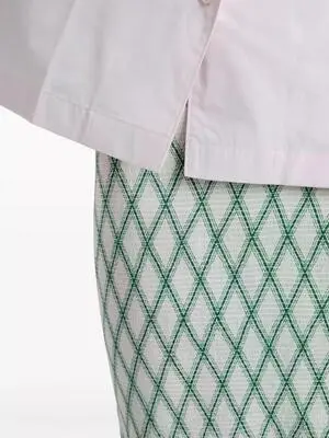 Prada Patterned Cotton Midi Skirt