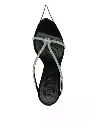 MUGLER Knotted Fang Sandals - Black