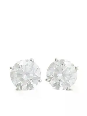 TILLA Luxsly 14kt Gold Diamond Stud Earrings - White