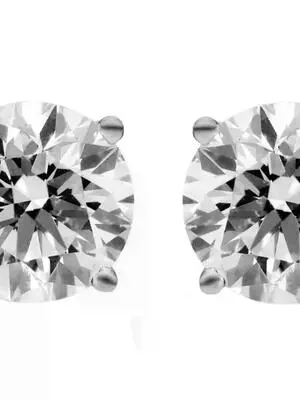 TILLA Luxsly 14kt Gold Diamond Stud Earrings - White