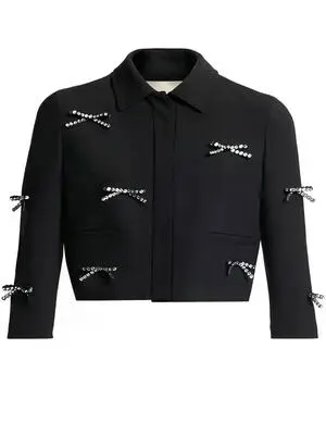 Elie Saab Bow-embellished Cropped Jacket