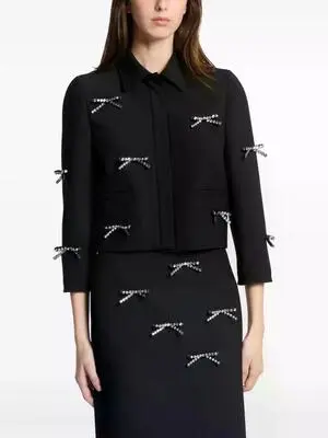 Elie Saab Bow-embellished Cropped Jacket