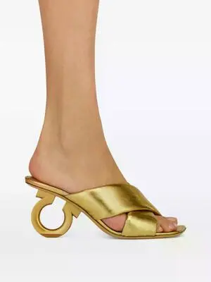 FERRAGAMO Gancini-heel Padded Sandals