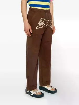 ICECREAM Running Dog Cargo Trousers - Brown