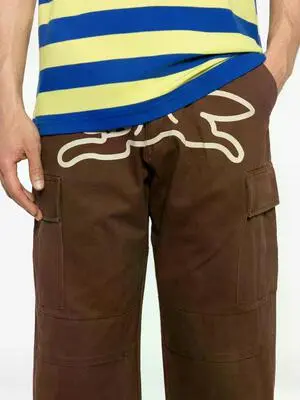 ICECREAM Running Dog Cargo Trousers - Brown