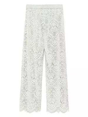 D.exterior Floral Lace Trousers