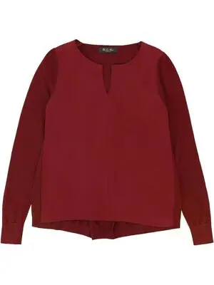 Loro Piana V-neck Silk Blouse