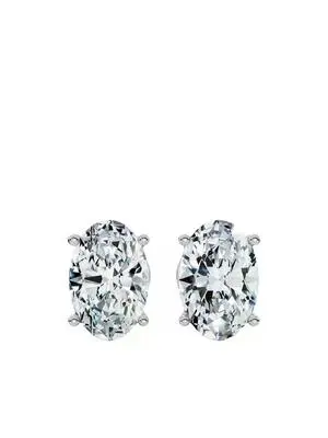 TILLA 14kt Gold Diamond Stud Earrings - White