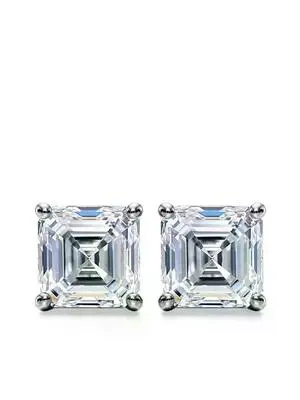 TILLA 14kt Gold Diamond Stud Earrings - White