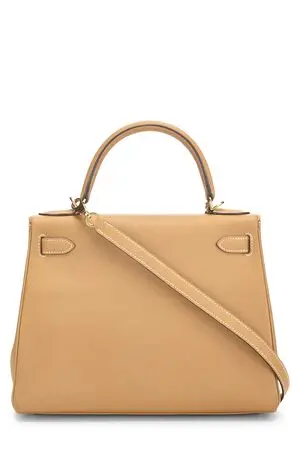 Hermès Gold Courchevel Kelly Retourne 28