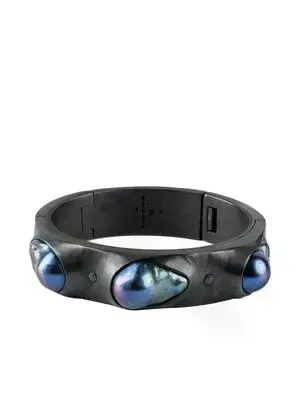 PARTS OF FOUR Pearl-embellished Bracelet - Black