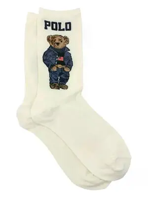 Polo Ralph Lauren Signature Bear Motif Socks - Neutrals