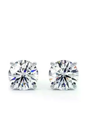 TILLA 14kt Gold And Diamond Stud Earrings - White