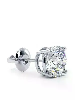 TILLA 14kt Gold And Diamond Stud Earrings - White