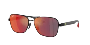 Ray-ban Scuderia Ferrari Collection Sunglasses - Dark Grey Mirror Blue,red
