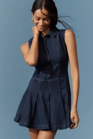 REFORMATION Arella Denim Mini Dress Denim Dark