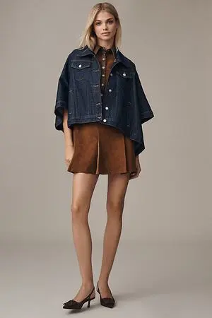 PILCRO Cape Denim Boyfriend Jacket