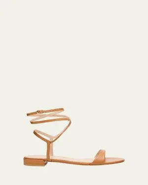 STUART WEITZMAN Nudist Ankle-Wrap Sandals - Brown