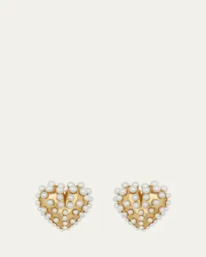 Oscar De La Renta Pearly-set Stud Earrings - Pearl