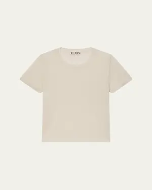 Eterne Eterne Van Cashmere Cropped T-Shirt - Bone