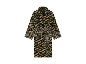 Versace La Greca Embroidered Bathrobe