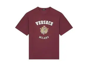 Versace Bordeaux Milano College Tee Shirt