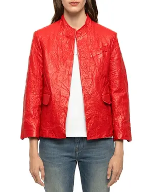 Zadig&Voltaire Veryn Cuir Froisse Leather Jacket - Love