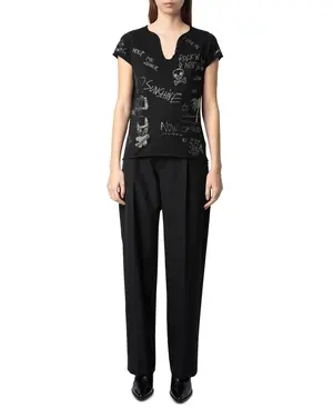 Zadig&Voltaire Tunisien Rhinestone Tee