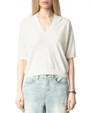 Zadig&Voltaire Wully Lico V-neck Sweater - Ecru