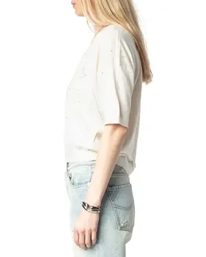 Zadig&Voltaire Wully Lico V Neck Sweater - Ecru