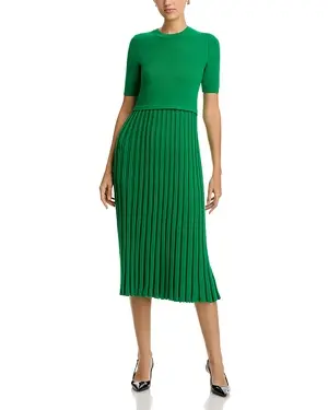 Elie Tahari The Vesper Sweater Dress In Green Lark - 72% Off | Editorialist