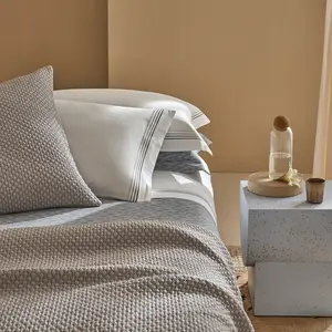 Frette Pixel King Sham Exclusive - Azure/grey Cliff