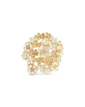ANABEL ARAM Bloom Gathered Cocktail Ring - Gold
