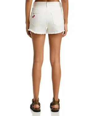 Aqua Fruit Embroidered Denim Shorts